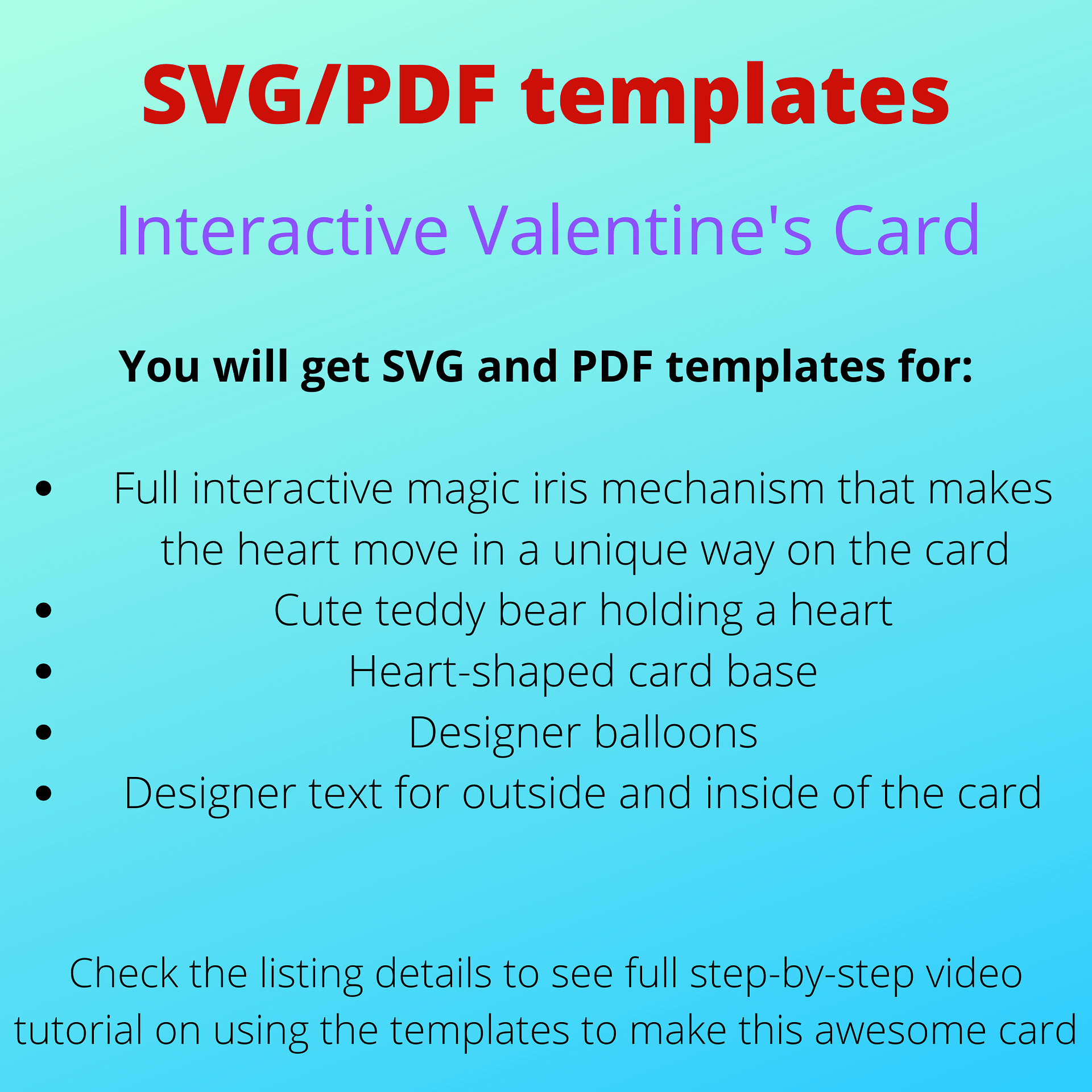 DIY Magic Iris Valentine’s Day Card Templates – SVG & PDF | Memokraft